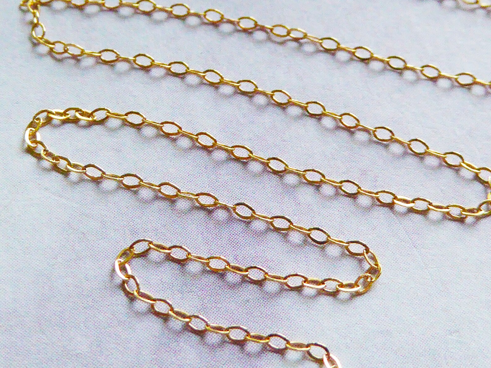 1-100 Feet, 14k Gold Filled Chain, 1.1 Mm Flat Cable Link Chain, 15-20% ...