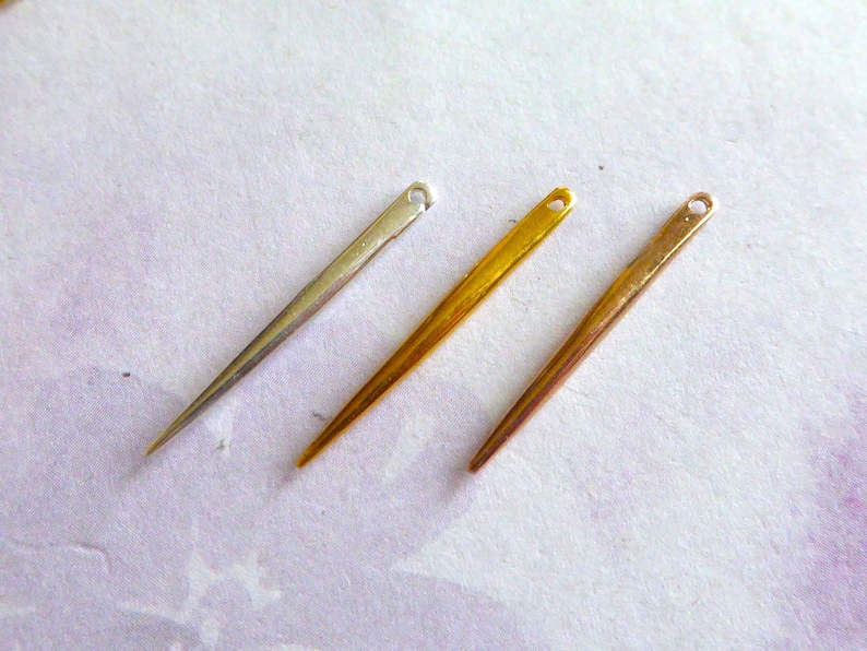 Spike Charm Pendant Needle / 1-10 Pcs 25 Mm SMALL Petite / - Etsy