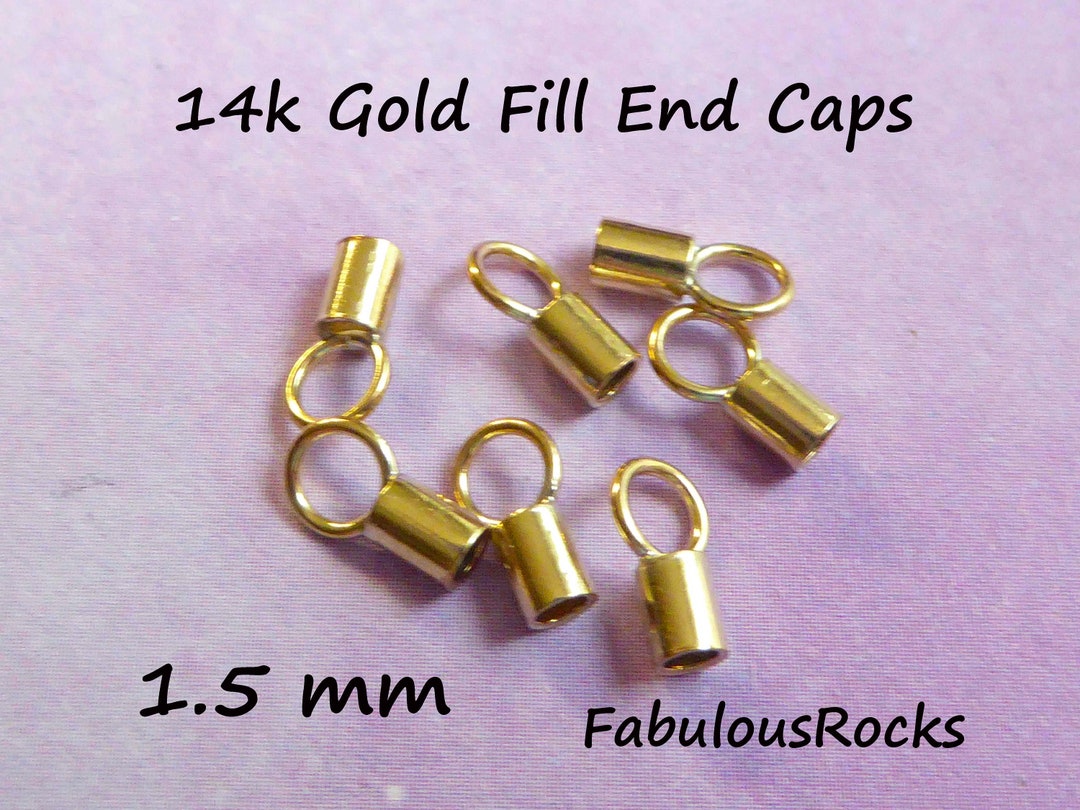 1.5 End Caps Crimp Ends Caps Crimp End Tube Beads Jewelry Findings, 1 ...