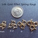 10-100 Pcs / Bulk 14k Gold Filled Springring Clasp Spring Ring Clasp ...