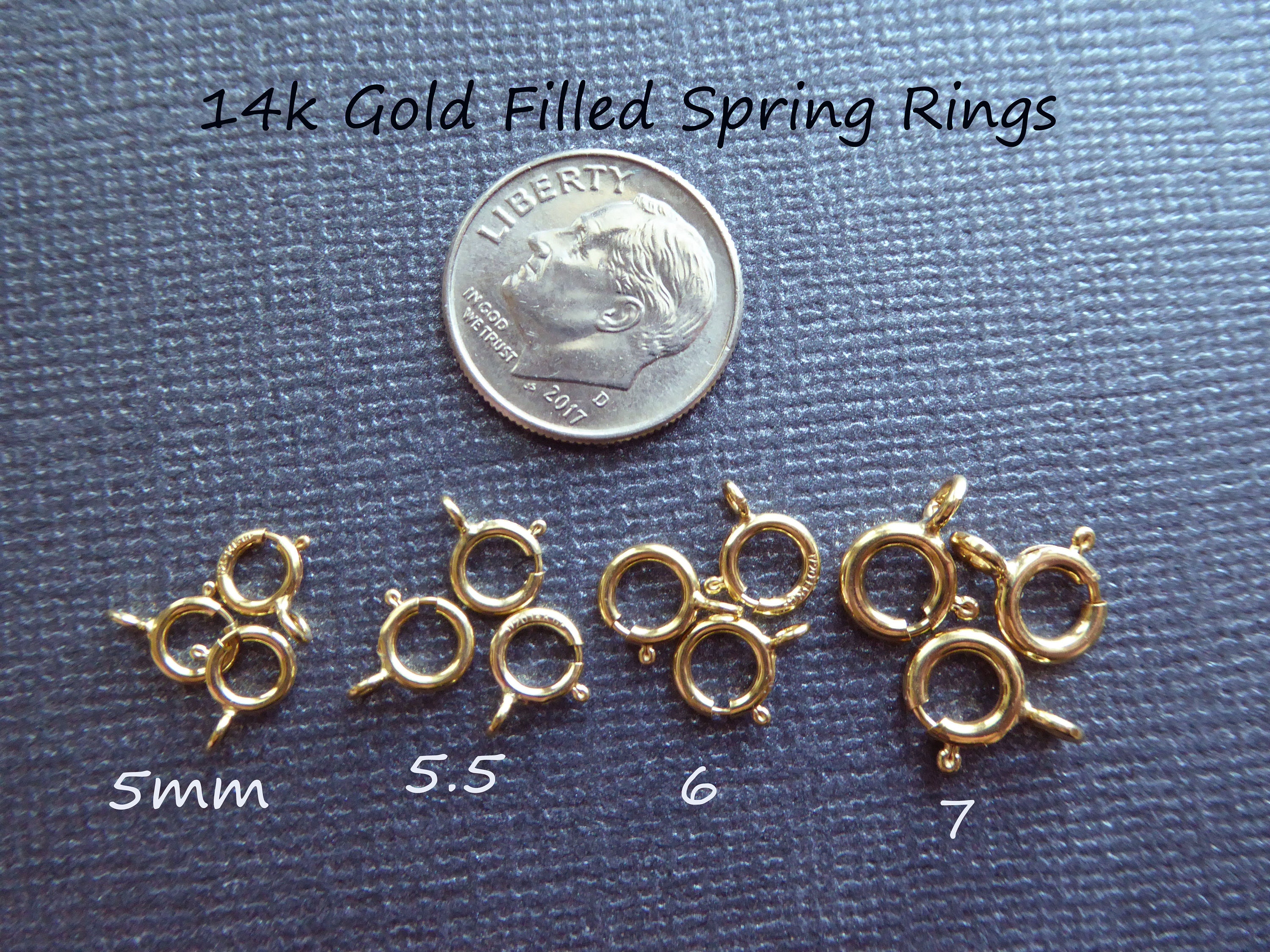 10-100 Pcs / Bulk 14k Gold Filled Springring Clasp Spring Ring - Etsy