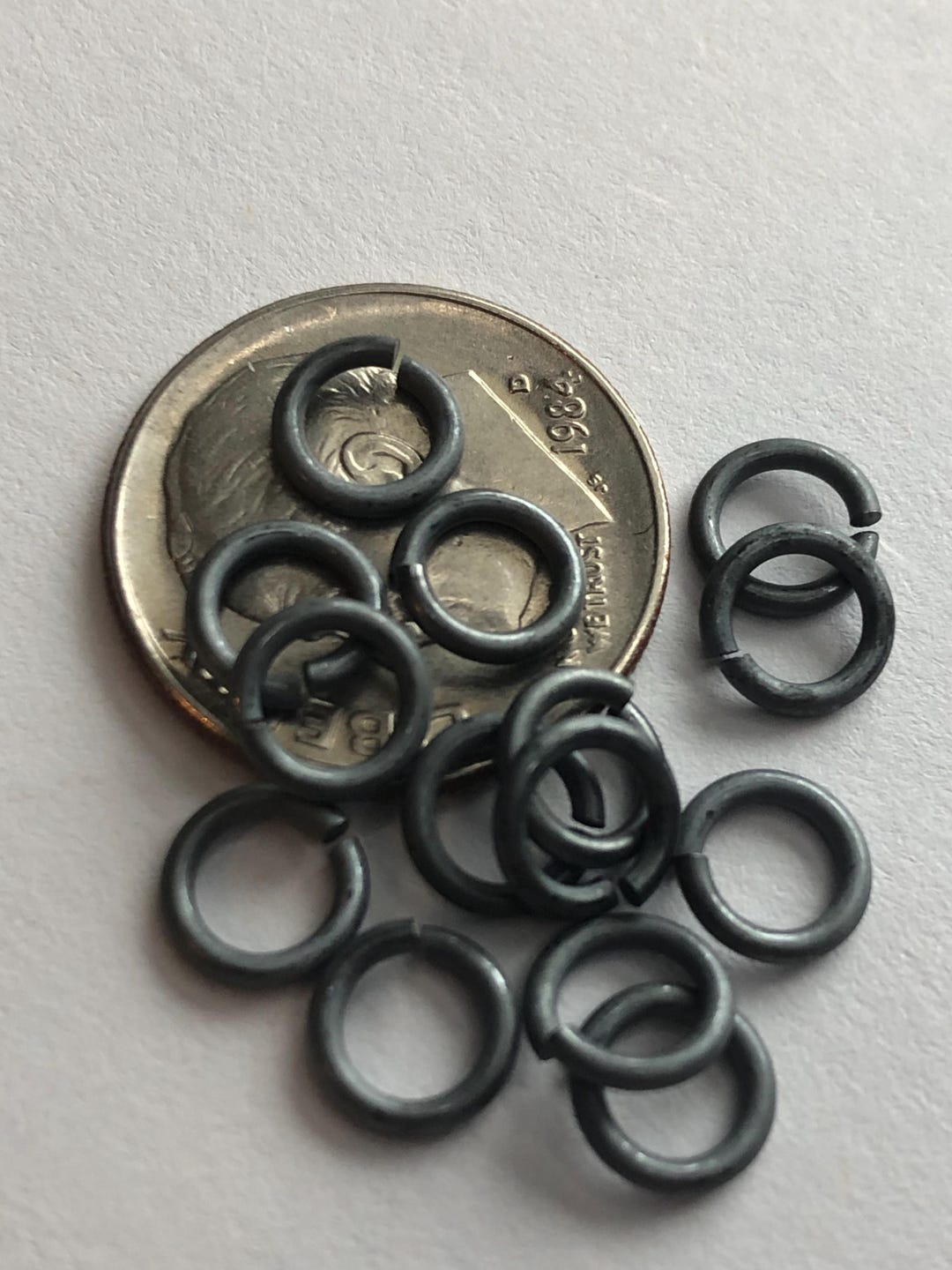 6 Mm Oxidized LOCKING Jump Rings, Sterling Silver, Jump Locks Jumpring ...