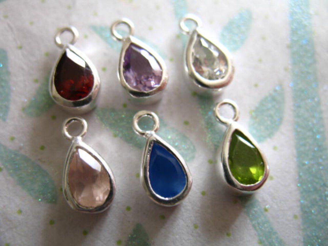 2-10 Pcs Gemstone Pendants Connectors Links Bezel Set - Etsy