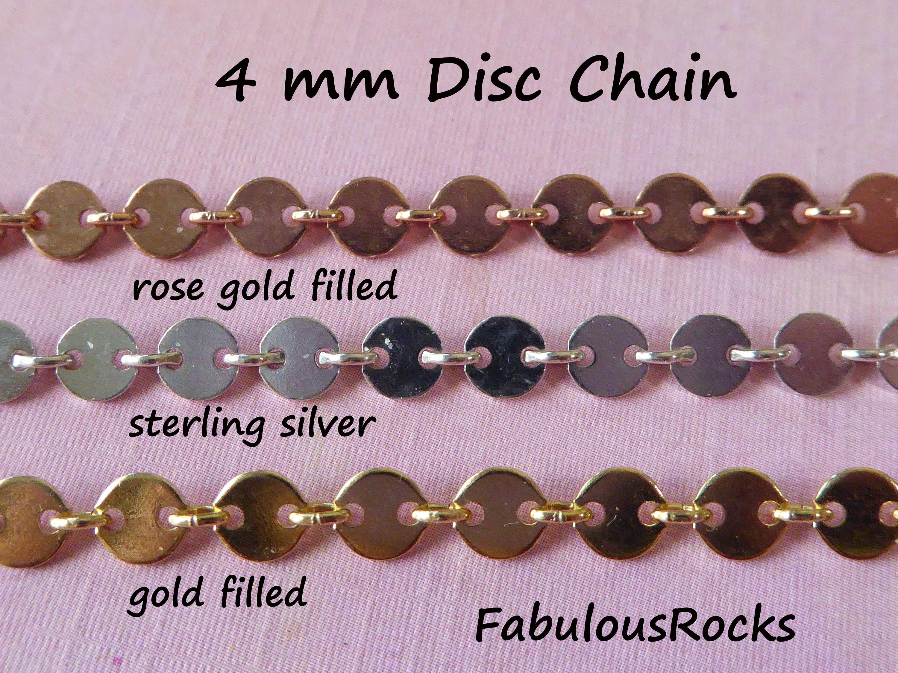 Disc Chain SEQUIN Chain 4 mm Disk Necklace Bracelet Jewelry | Etsy