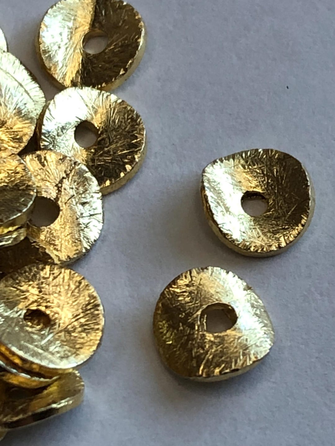 6 Mm Wavy Discs Spacer, Potato Chip Beads / 24k Gold Vermeil or ...
