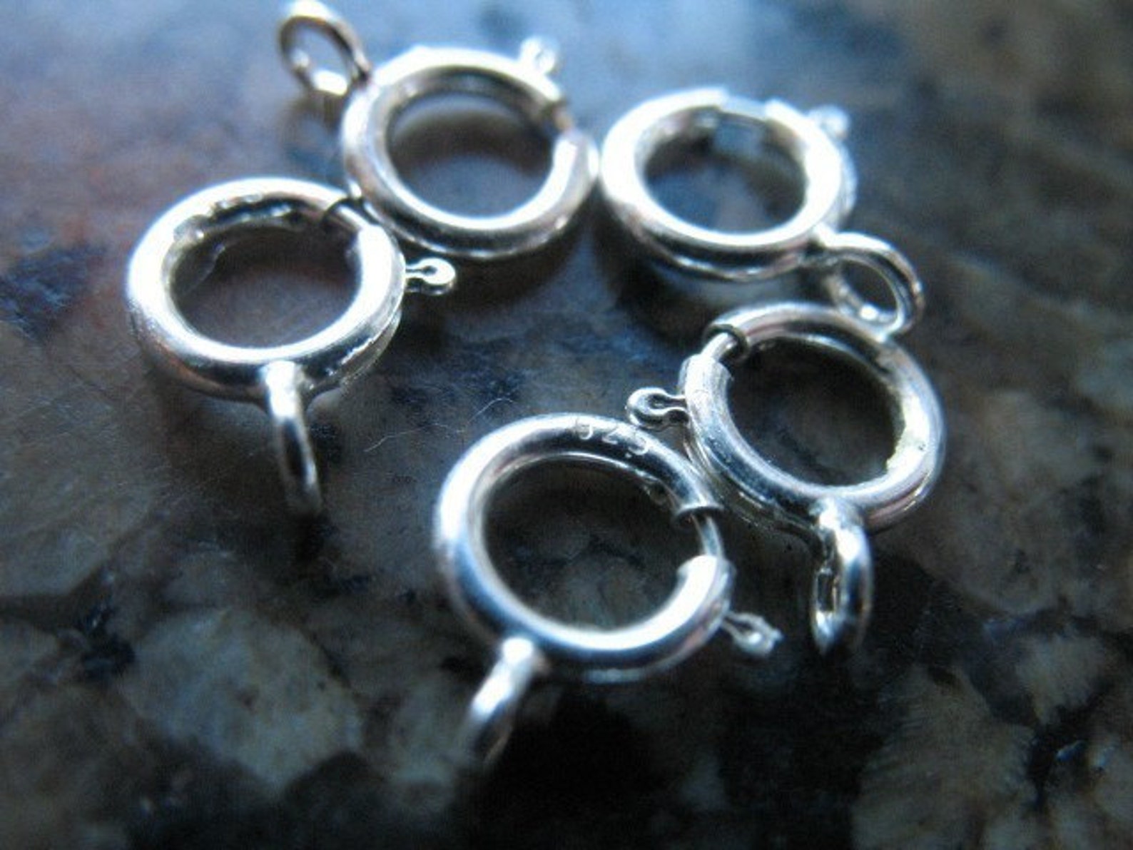 925 Sterling Silver Spring Ring Clasp Springring Clasps 5 Pcs - Etsy