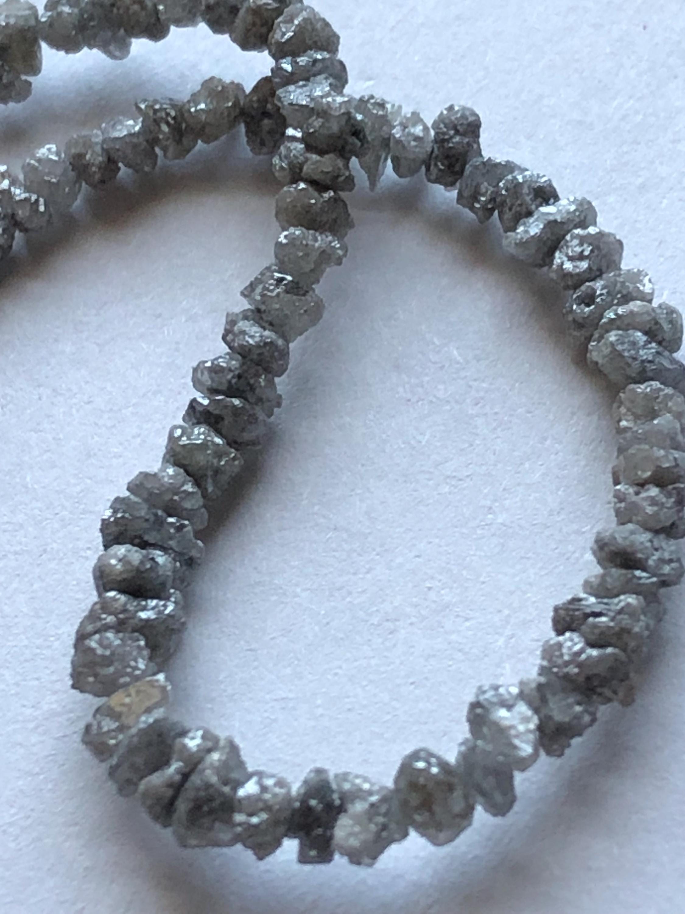 5-25 Pcs / ROUGH DIAMOND Nuggets / Gray Silver Diamonds / Luxe AAA / 3 ...