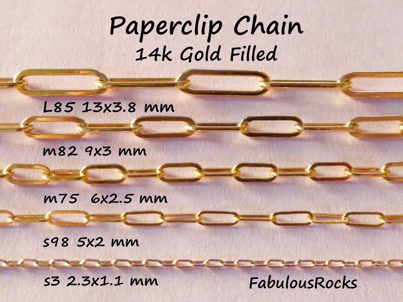 1 to 100 Ft Elongated DRAWN CABLE Paper Cliip Chain 6x2.5 Mm | Etsy