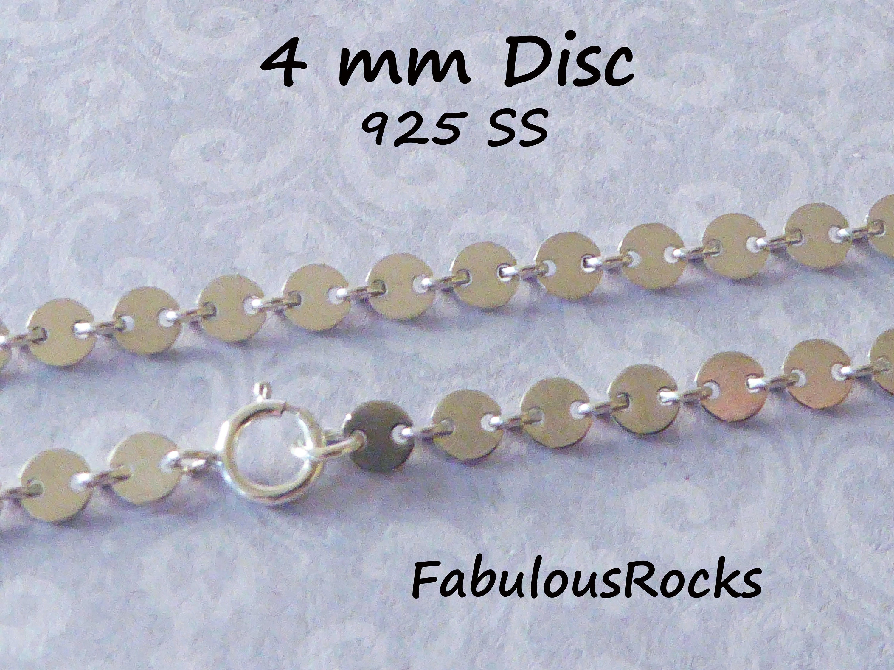 SEQUIN Chain Necklace Bracelet Chain Wholesale 4 Mm Disc | Etsy