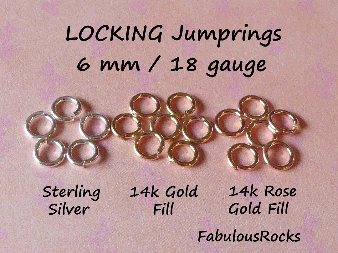 Locking JUMP RINGS Jump Locks Jumprings Jumplocks Wholesale 10-100 Pcs ...