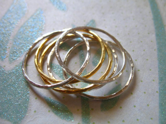 Stack Rings Knuckle Ring Midi Ring Gold Stacking Rings 14k - Etsy