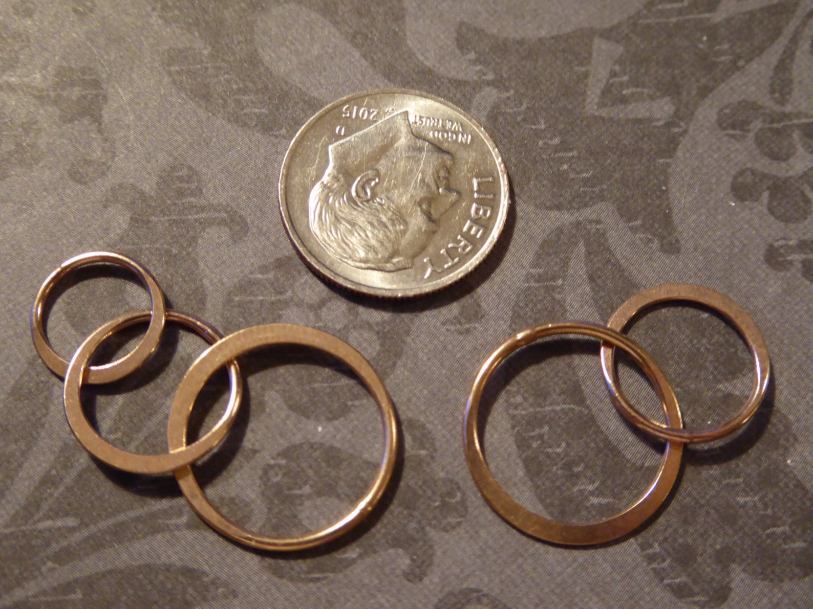 1-25 Pc Rose Gold Links Connectors Eternity Rings Double - Etsy