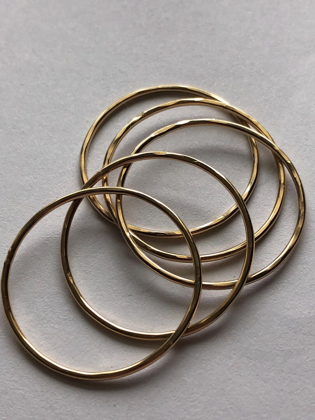 Gold Fill Hammered Circle Connectors, Eternity Links (25mm) - Etsy