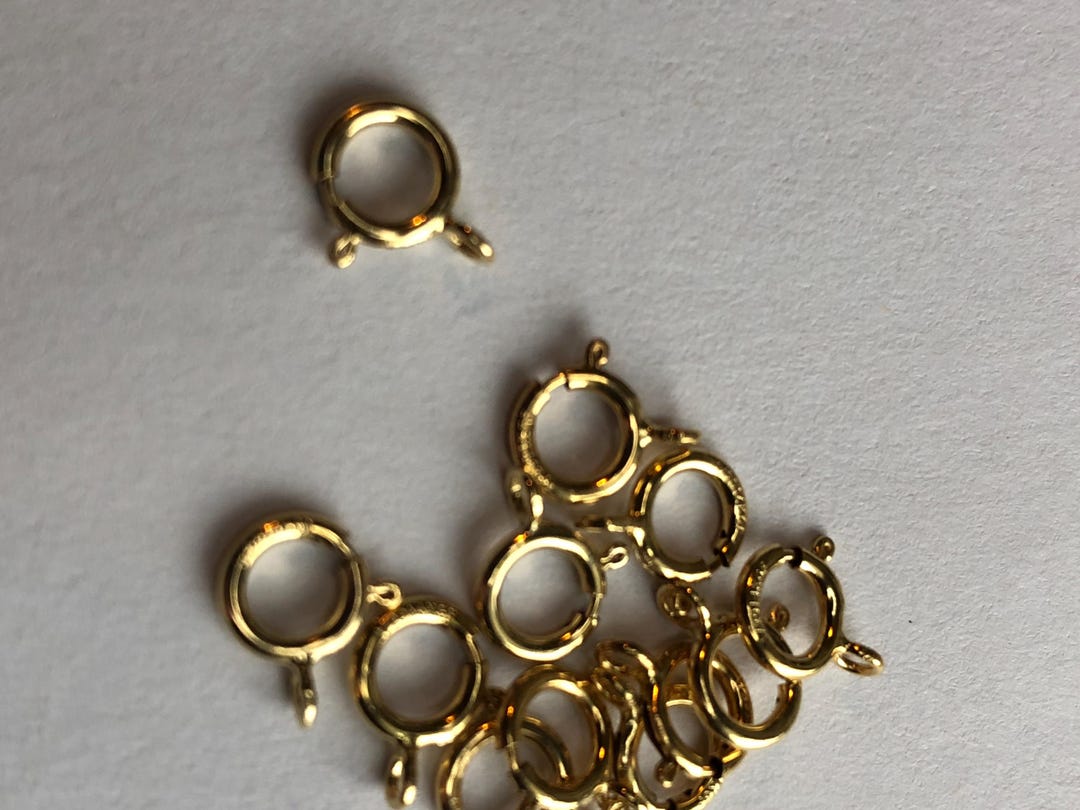 Gold Filled Spring Ring Clasps, 5.5 Mm, CLOSED Ring, Small and Medium ...