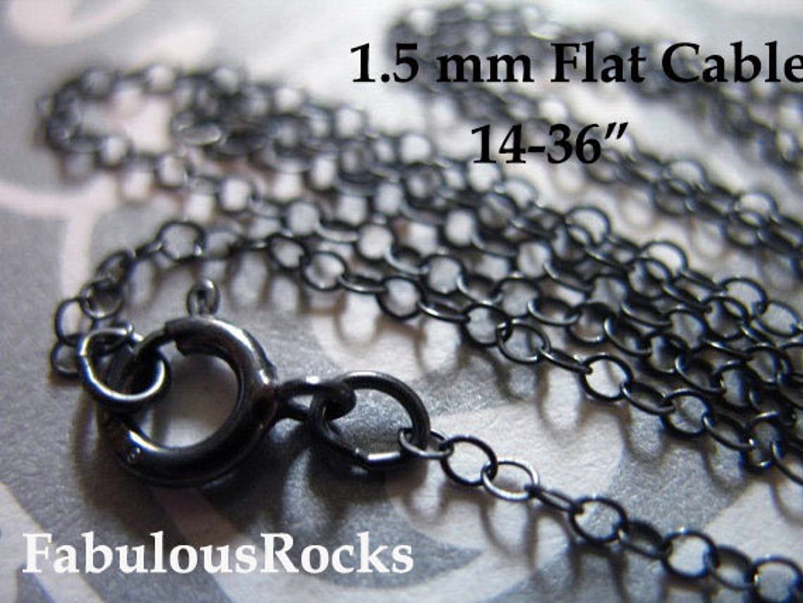 Silver Chain 14 15 16 17 or 18 Inch Sterling Silver - Etsy