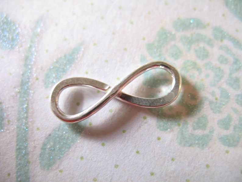 Sterling Silver Infinity Charm Link: Large Jewelry Connector (20x7 Mm ...