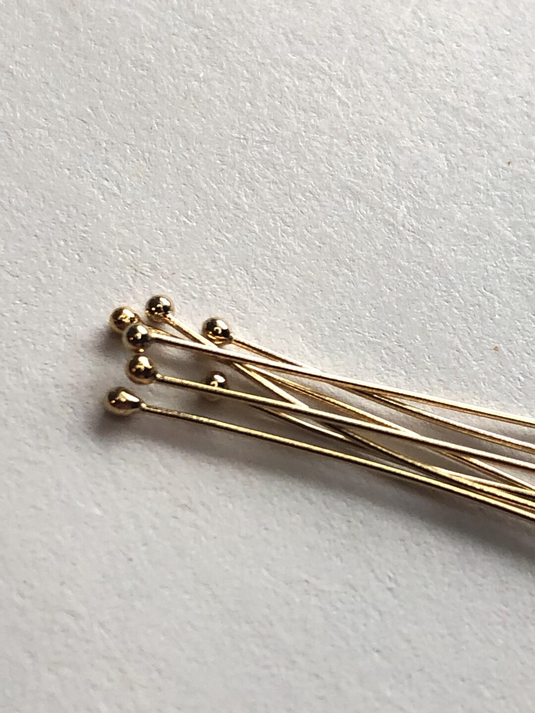 14K Gold Filled Ball Head Pins, 26 Gauge, 1.5 Inch - Etsy