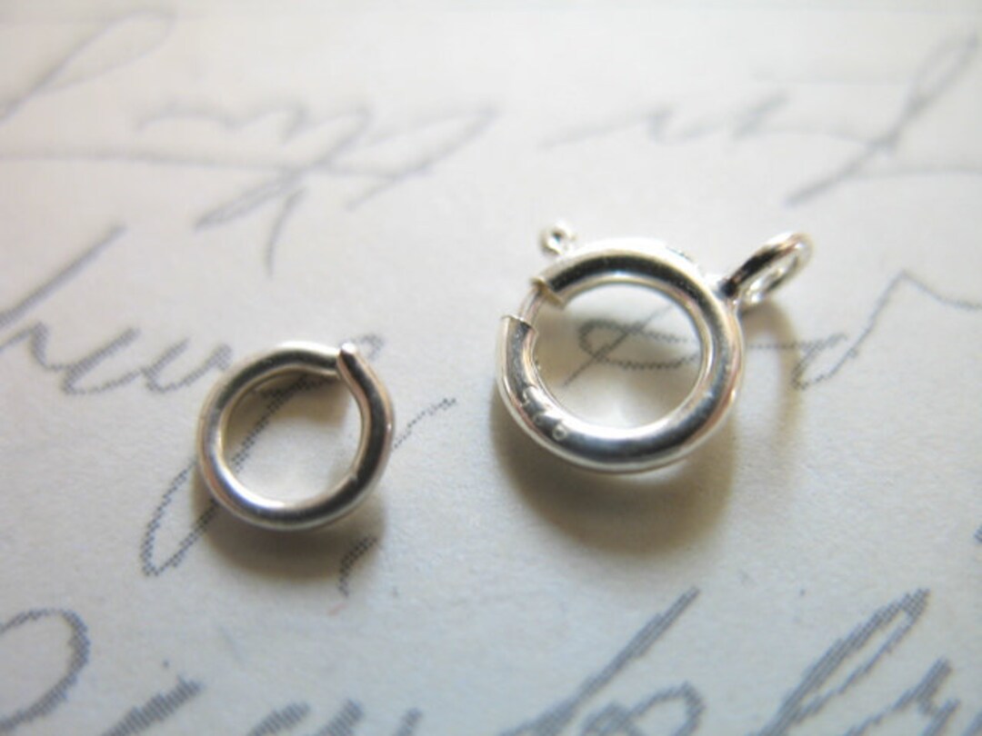 Sterling Silver Spring Ring Clasp Springring Clasps Set Bulk, 6 Mm ...