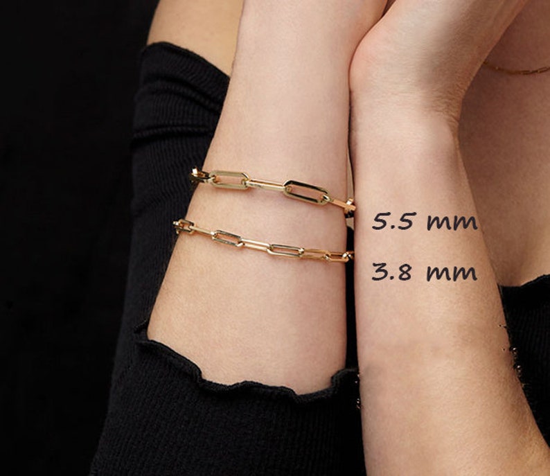 14k Gold Fill Paper Clip Chain: Large Rectangular Cable, USA Made - Etsy