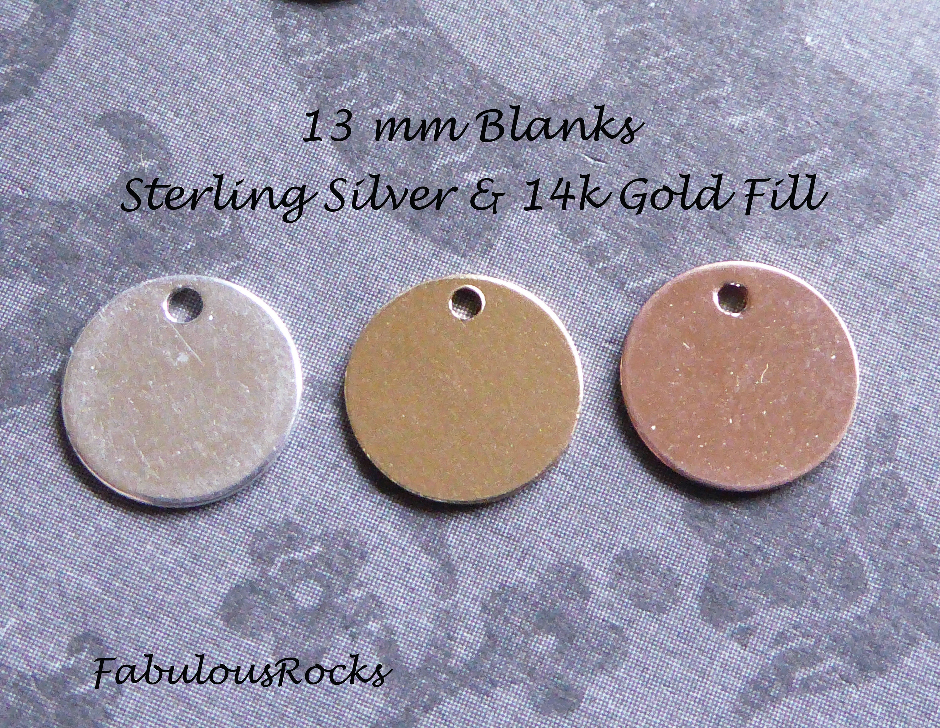 GOLD Blanks 13 Mm 1/2 Inch 1 100 Pieces 14k Gold | Etsy