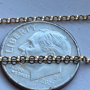 ROLO CHAIN, 14k 14kt Gold Filled Cable Chain, 1.2 Mm, Delicate ...