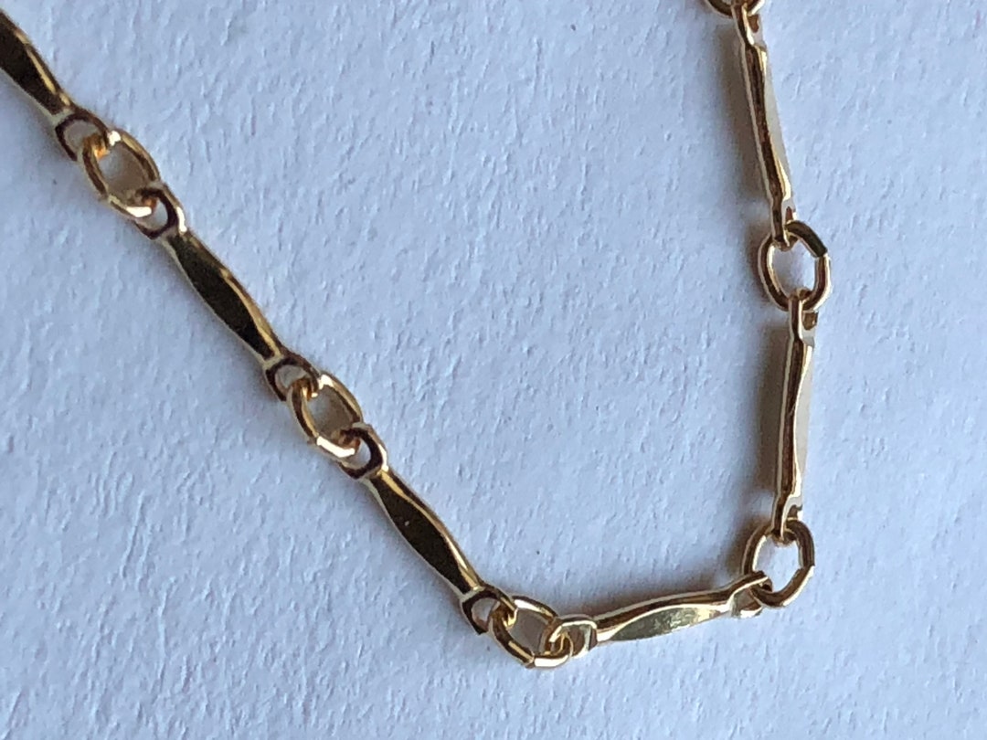 Gold Filled BAR Chain, Dapped Link Necklace Chain, 8.5x1 Mm, Jewelry ...
