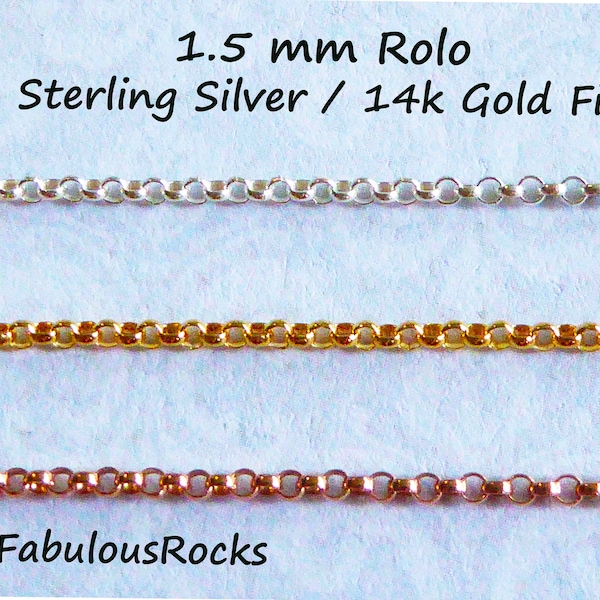 Gold petite rolo chain - Etsy.de