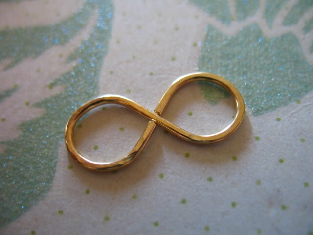 14k Gold Filled Infinity Link Charm, Bridesmaid Jewelry (15x6.5 Mm) - Etsy