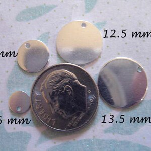 5-50 Pcs Bulk, 6mm, Sterling Silver Blanks Discs Sequins Stamping ...