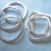 Brushed Sterling Silver Square Link Connector Charms (19mm) - Etsy