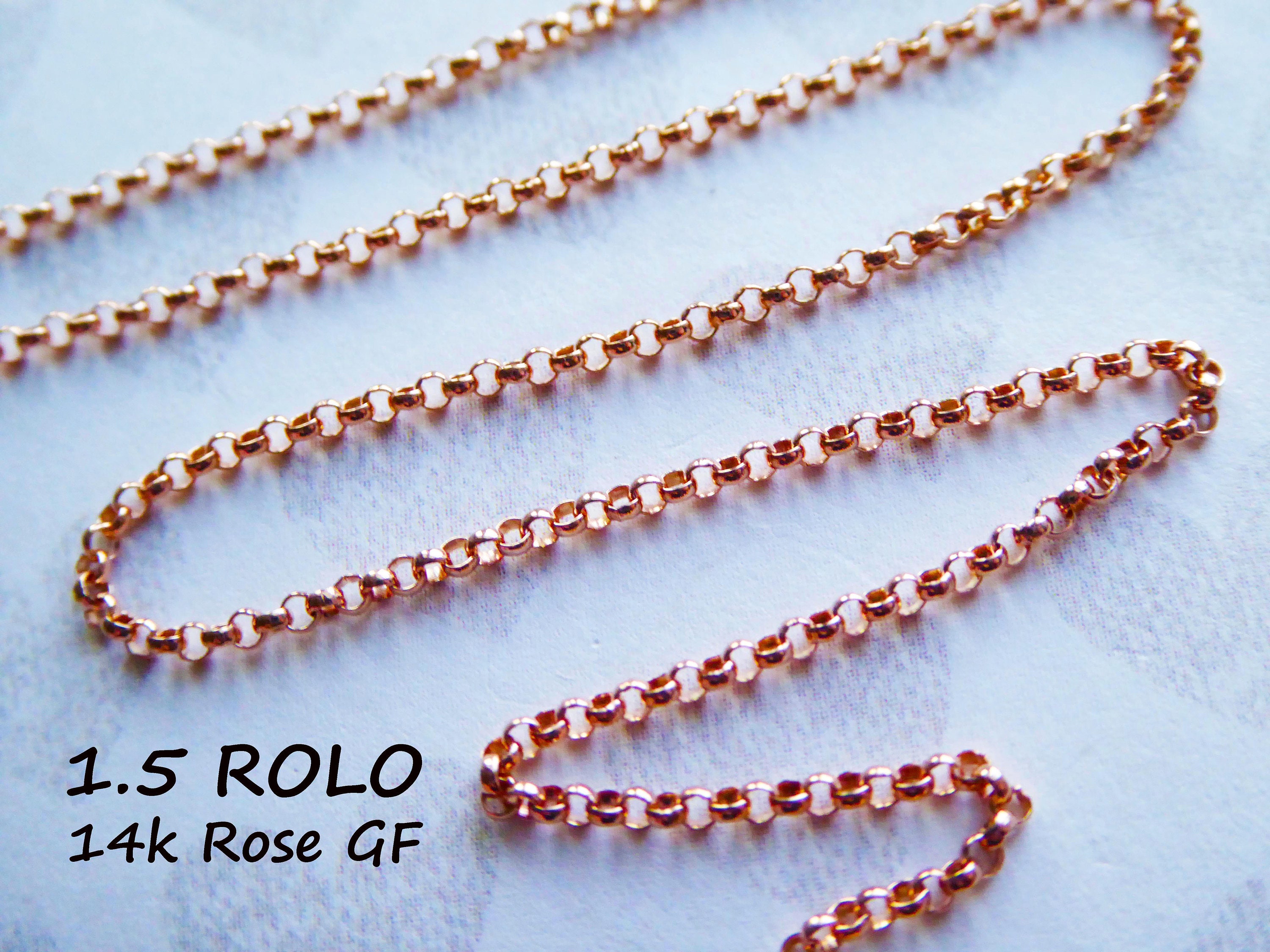 1.5 Mm Rolo Chain Cable Chain Solid 925 SS or 14k Gold Fill - Etsy UK