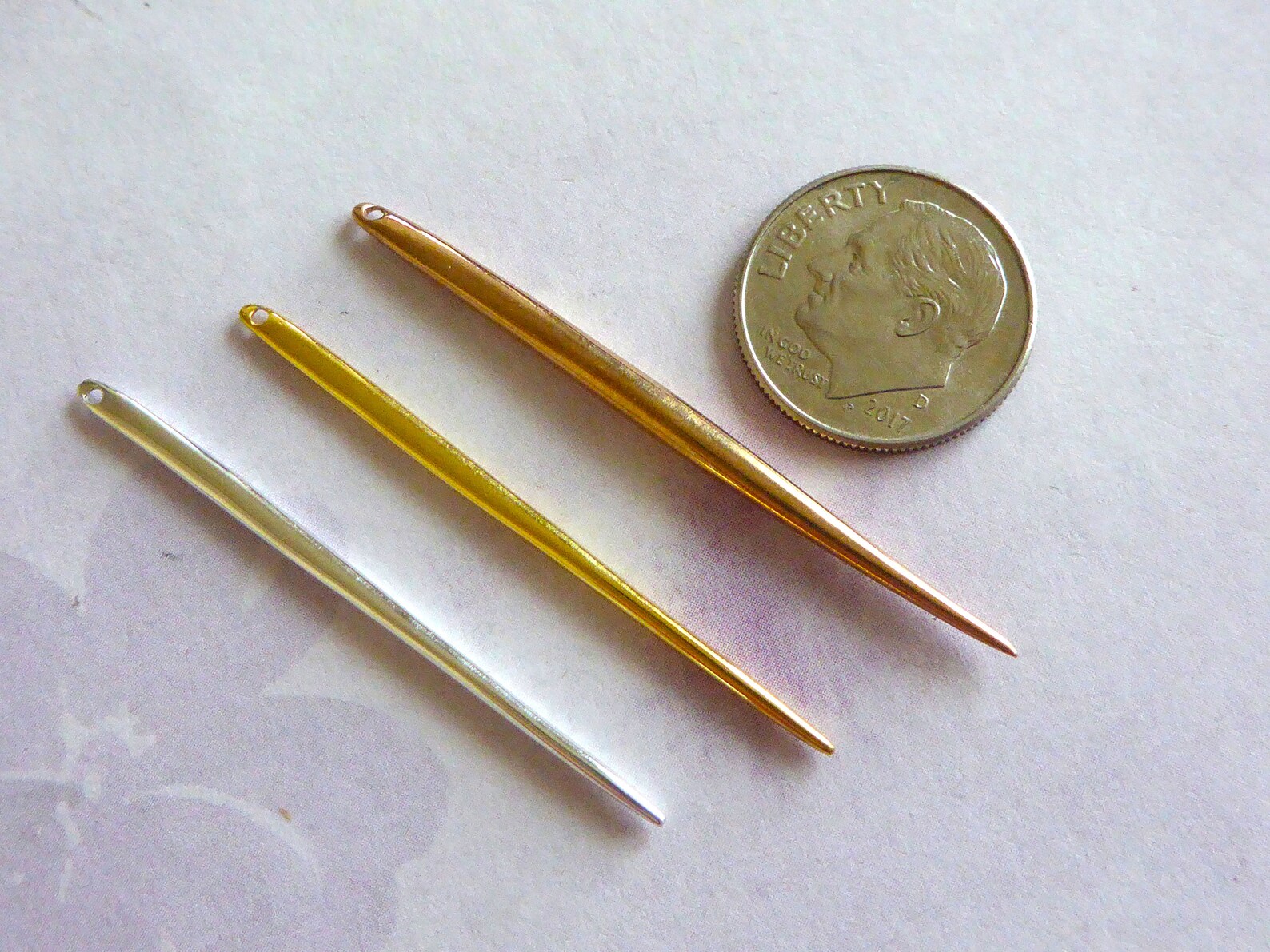 Sterling Spike Long Skinny Needle Spike Charm Pendant Dagger - Etsy