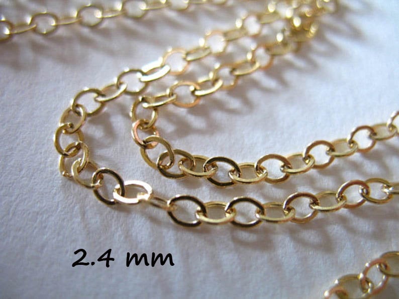 1 to 100 Feet 14k Gold Filled Necklace Chain Bulk 2.4 Mm - Etsy