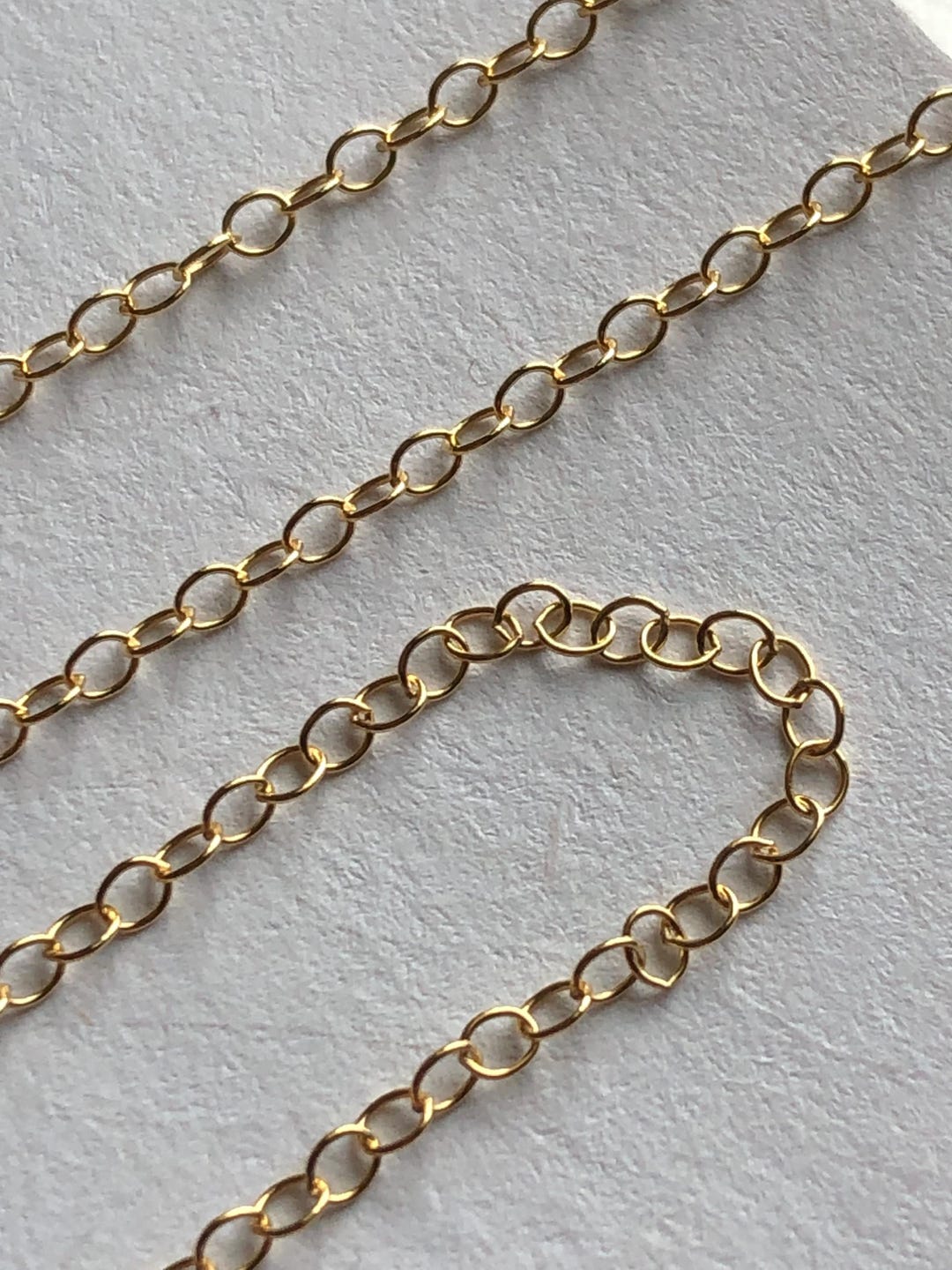14k Gold Filled Cable Chain: Bulk Wholesale Necklace Chain (1.3-1.5mm ...
