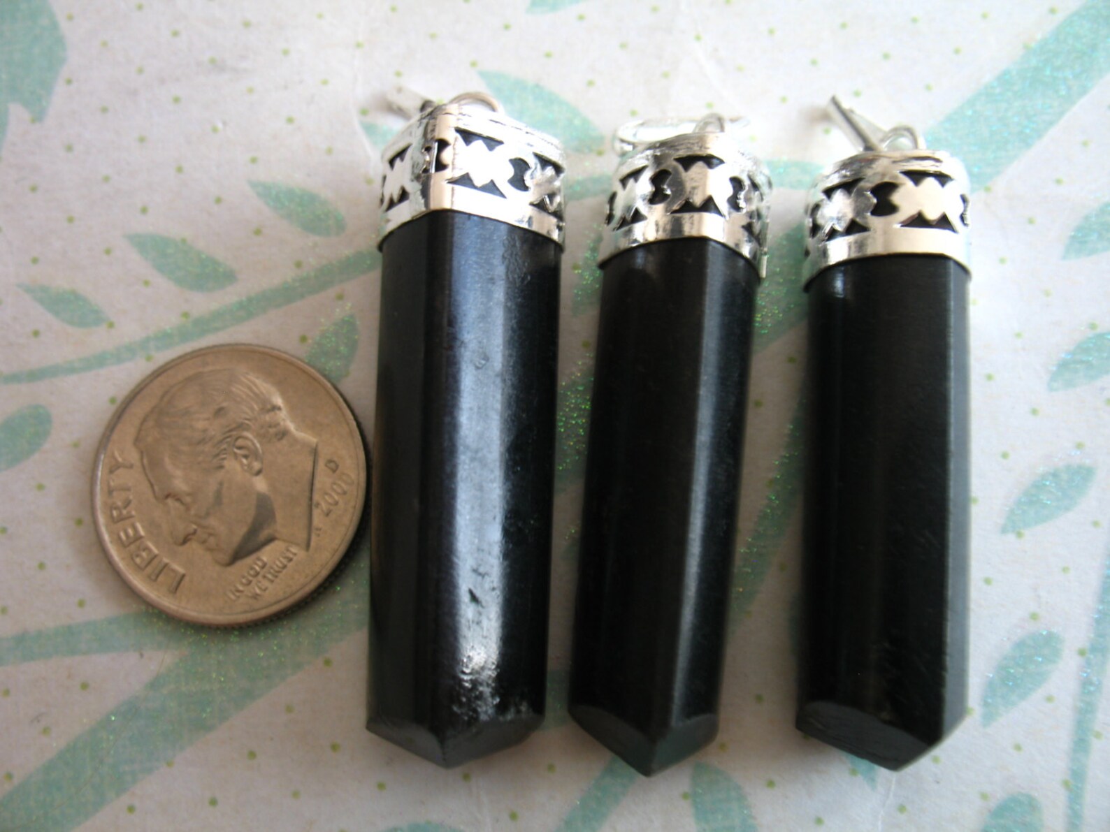 Clearance ..SPIKE Black POINT Obsidian Pendant Obsidian Charm | Etsy