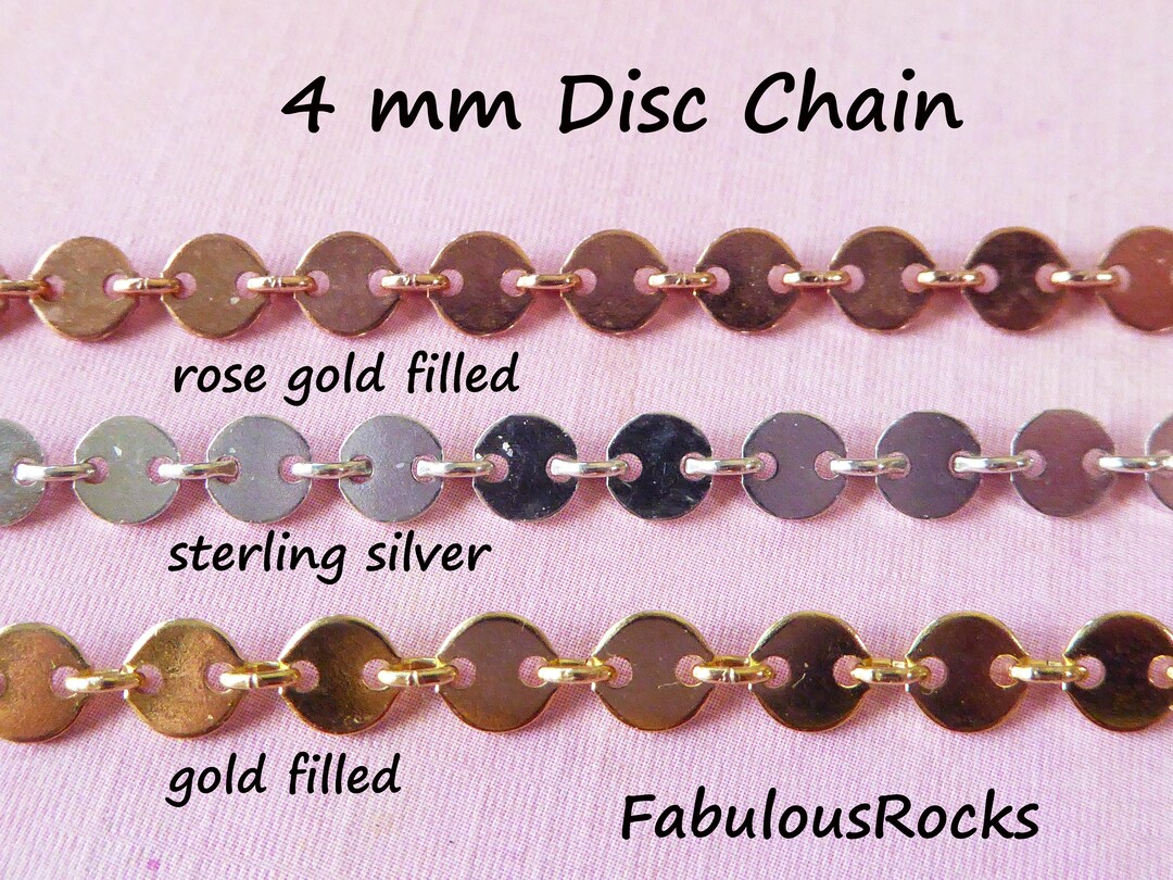 Disc Chain, SEQUIN Chain, 4 Mm Disk Necklace Bracelet Jewelry Footage ...