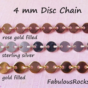 Disc Chain, SEQUIN Chain, 4 Mm Disk Necklace Bracelet Jewelry Footage ...