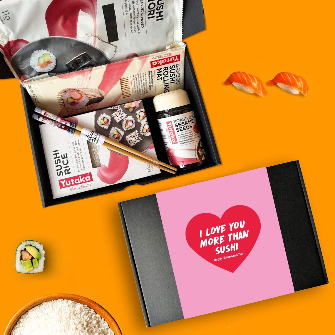 Sushi Valentines Day Gift Box, Japanese Sushi Making Gift Set, Sushi ...
