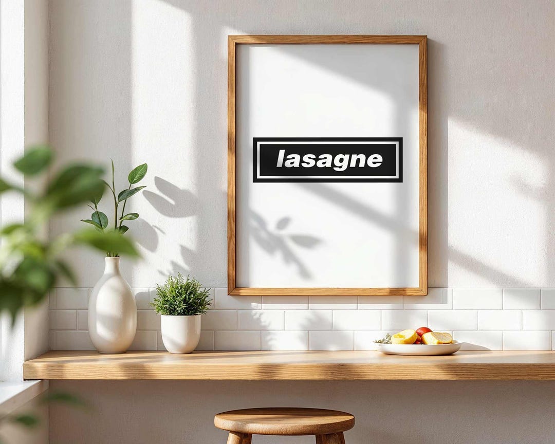 Lasagne Oasis Art Print: Rock Music Lyrics, Digsy's Dinner - Etsy