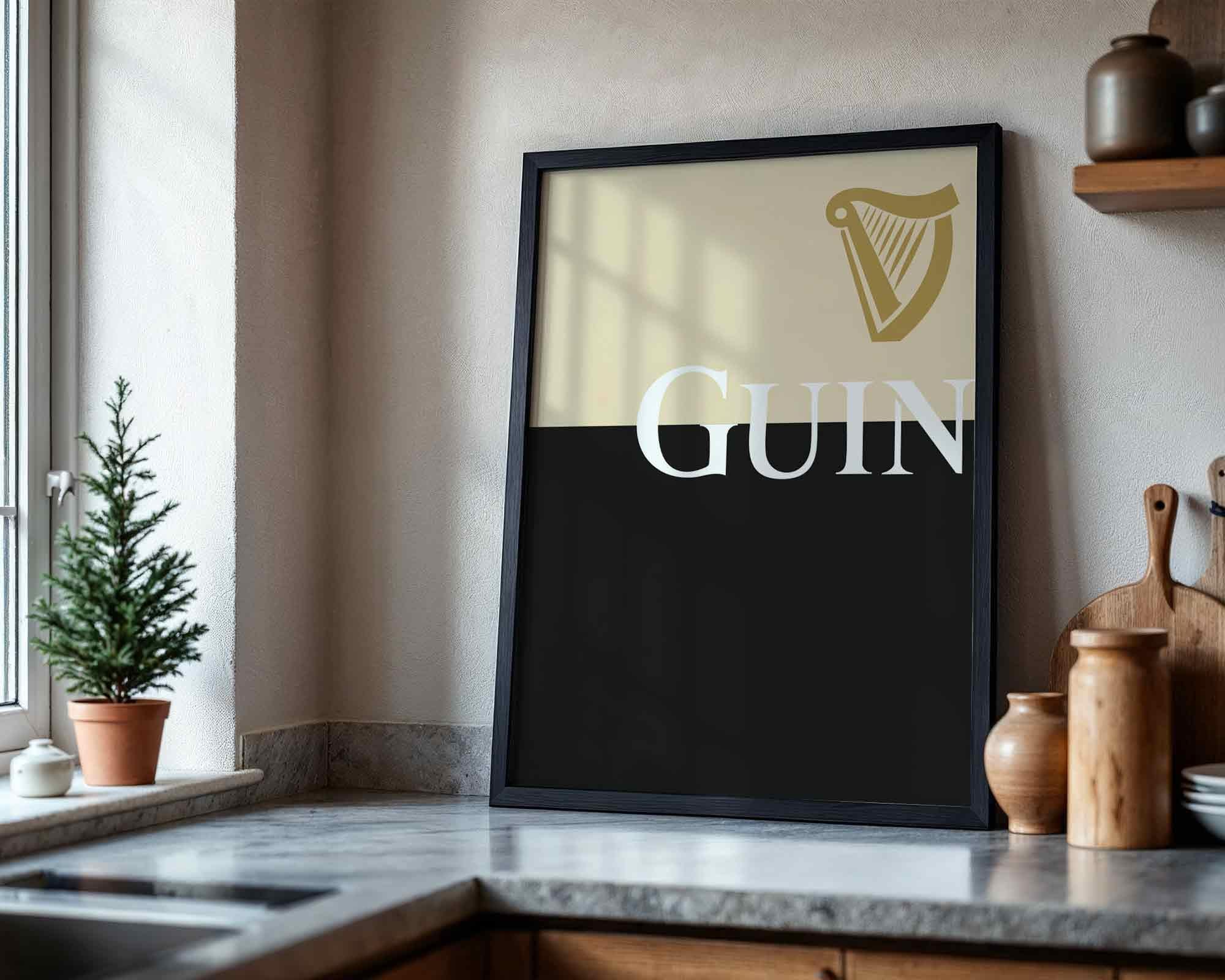 Guinness Split the G Print, Wall Art, Wall Art, Kitchen Prints, Beer ...