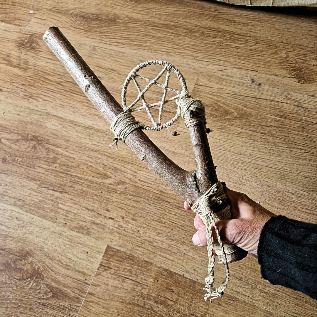 Pentacle Talking Stick Hazel Wood Handmade Communication Instrument - Etsy