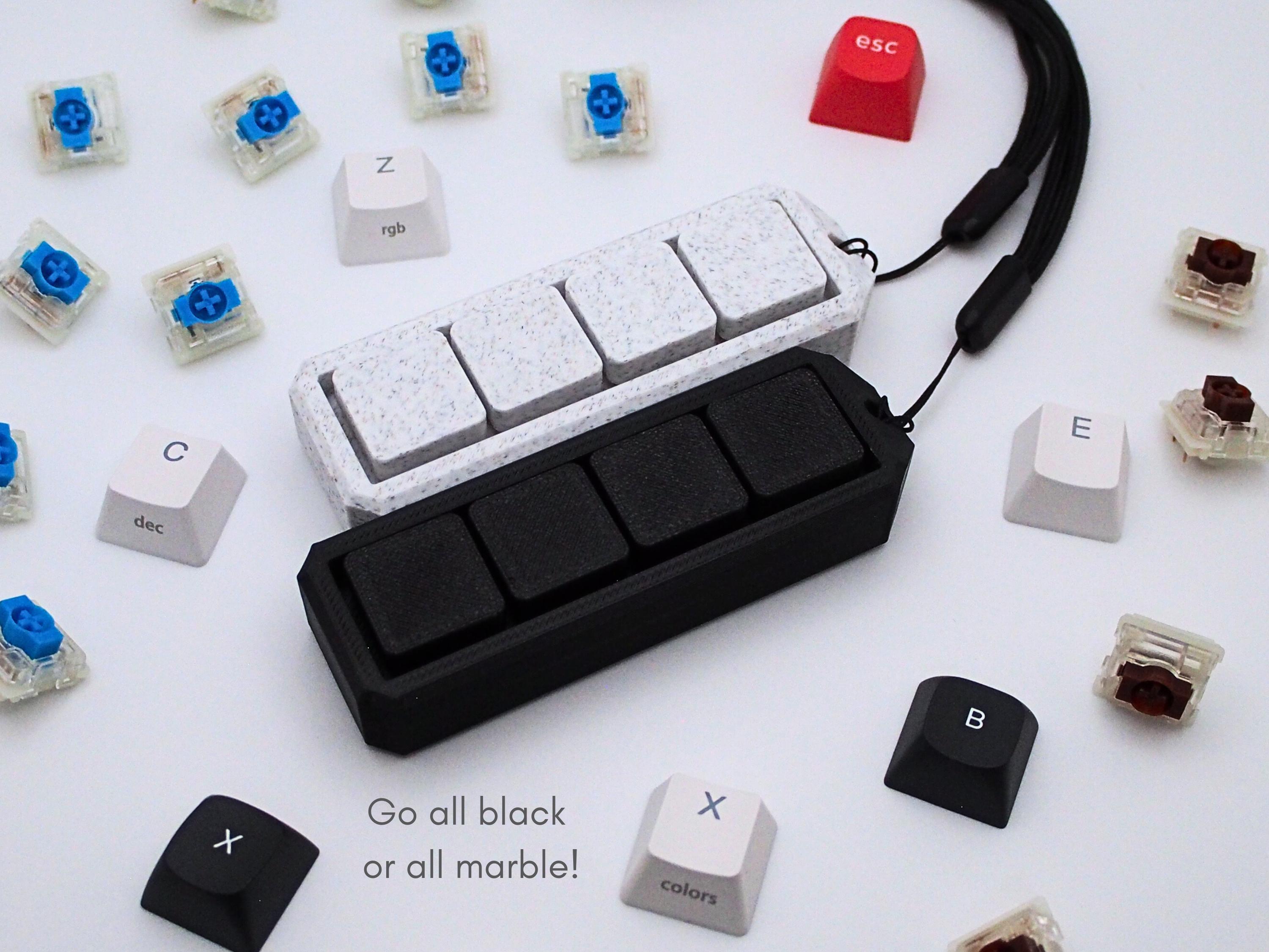 Mechanical Fidget Keyboard W/ Keycaps 2x1 Custom Colors W/ Real ...