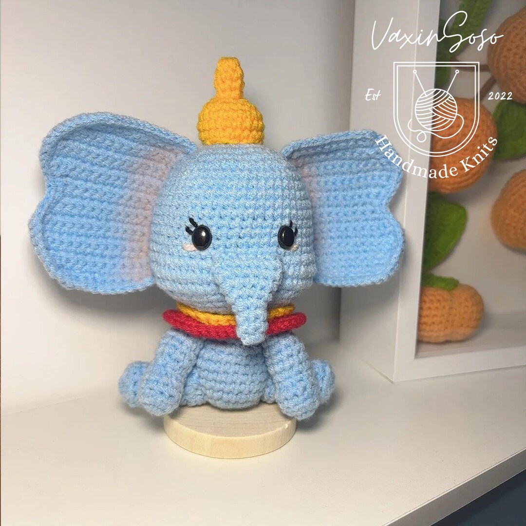 Dumbo Elephant Crochet Pattern, Easy Crochet, Dumbo Crochet, Handmade ...