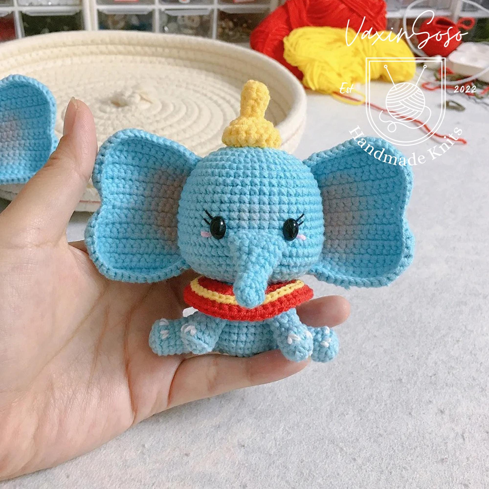 Dumbo Elephant Crochet Pattern, Easy Crochet, Dumbo Crochet, Handmade ...