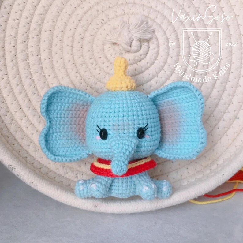 Dumbo Elephant Crochet Pattern, Easy Crochet, Dumbo Crochet, Handmade ...