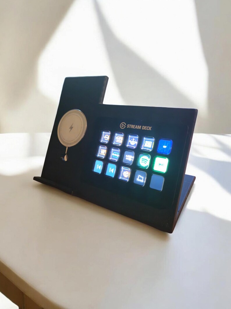 Elgato Stream Deck Stand With Wireless Phone Fast Charger - Etsy