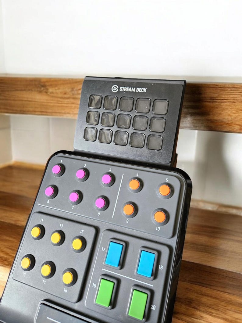 Saitek/logitech Farm/truck/flight Sim Vehicle Side Panel Elgato Stream Deck Stand - Etsy