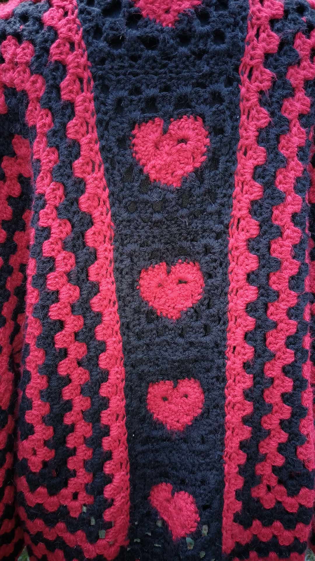 Heart Granny Square Hexagon Cardigan - Etsy