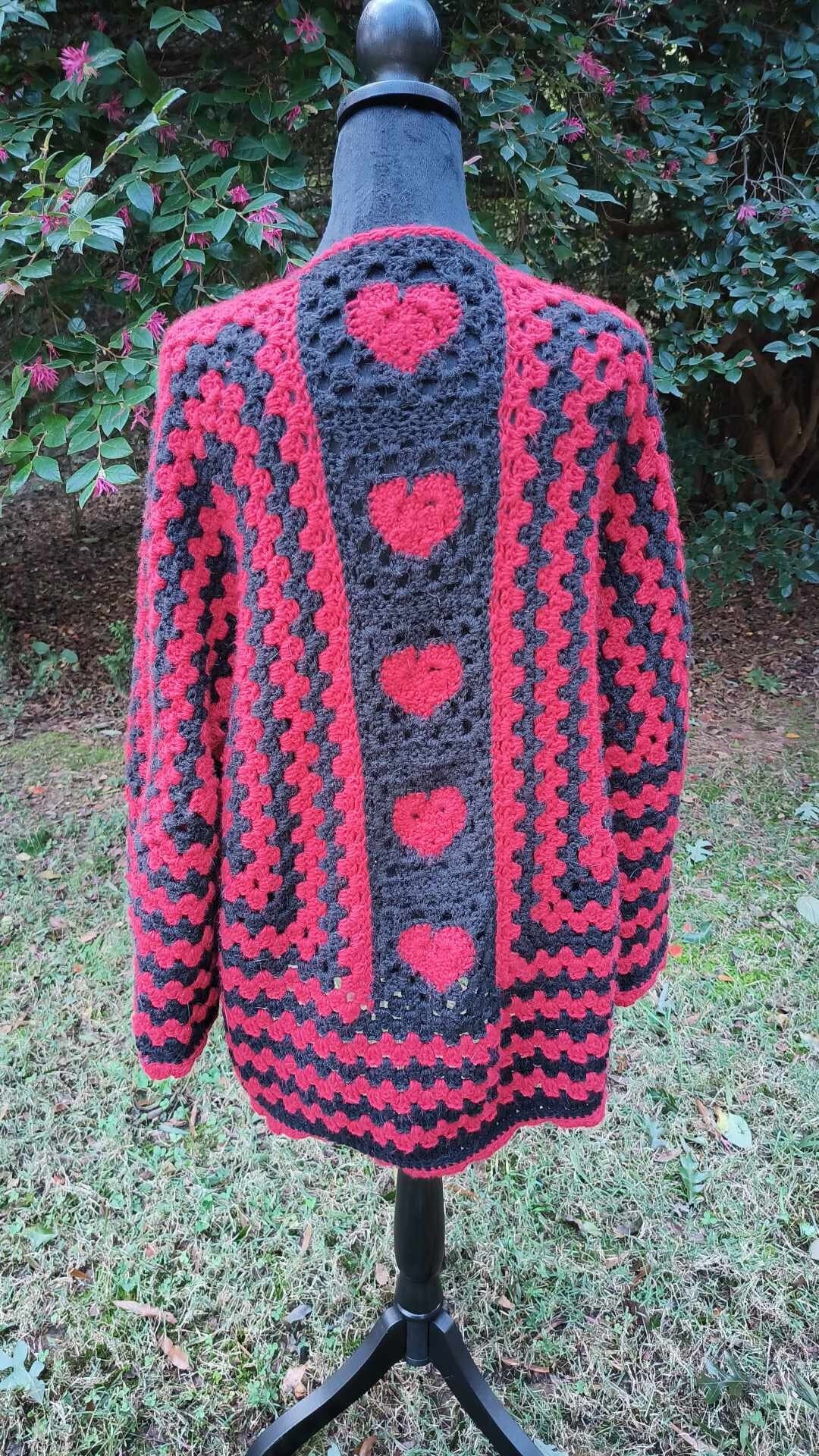 Heart Granny Square Hexagon Cardigan - Etsy