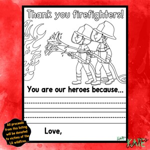 Firefighter Appreciation Printable Coloring Pages | Thank You Notes ...